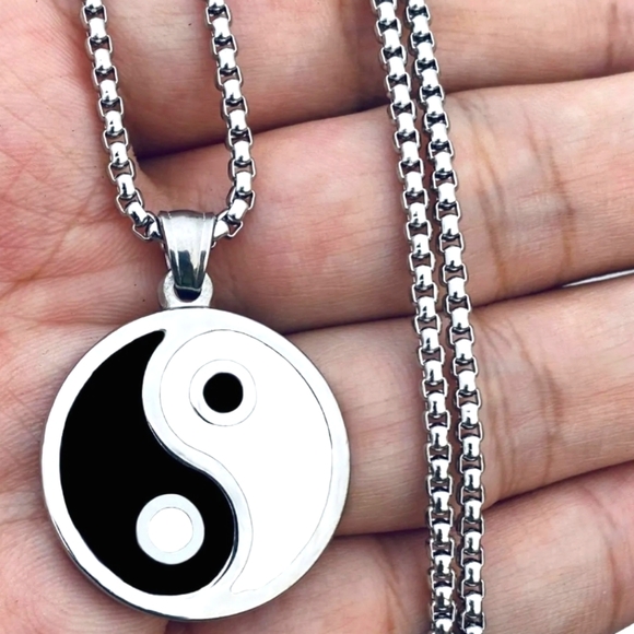 Accessories | Mens Stainless Steel Yin Yang Pendant Necklace Unisex ...